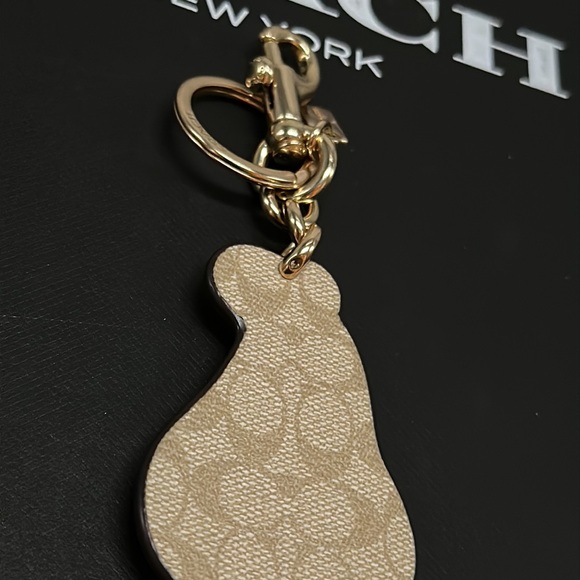 Coach | Accessories | Coach Pear Bag Charm Signature Canvas Tropical ...